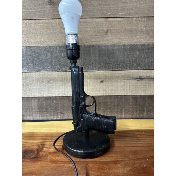 T.O.P. | Accents | Pistol Table Top Lamp Lifesize Gun Man Cave Hunter ...